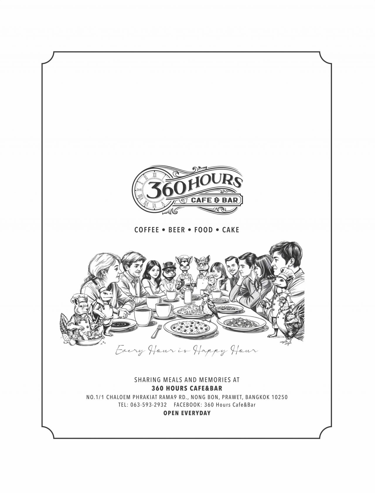 Foods list - 360 Hours Cafe and Bar ร้านอาหารหลัง สวนหลวง ร.9